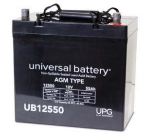 Universal Battery 45825 55 Amp-hours 12 Volt Sealed AGM Battery | NAZ ...