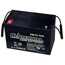 Centennial CB12-105 12V AGM Deep Cycle Battery | NAZ Solar Electric
