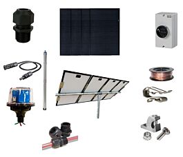 NAZ Solar pumping kit - 1.6kW 420AA-PURE-2 Solar Modules, Grundfos 6SQF ...