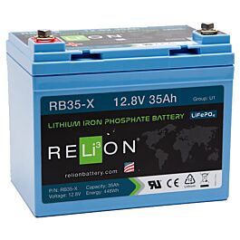 Relion RB35-X Lithium Ion LiFePO4 Battery 12V | NAZ Solar Electric
