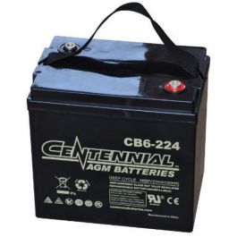 Centennial CB6-224 6V AGM Deep Cycle Battery | NAZ Solar Electric
