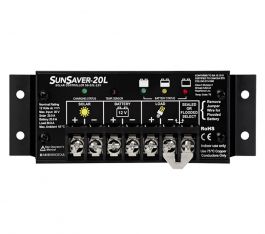 SunSaver 20 Amp 12 Volt Solar Charge Controller with LVD | NAZ Solar ...