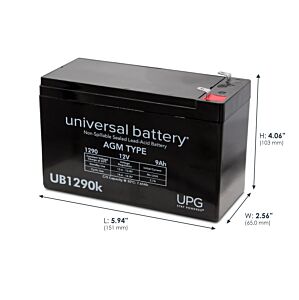 Universal Battery 40748 9 Amp-hour 12 Volt Sealed AGM Battery | NAZ ...