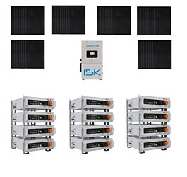 Hybrid Off-Grid / Grid-Tie Solar Kit - 19.2kW of REC Solar, 15kW Sol ...